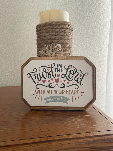 Trust in the LORD sign, Bible Verse Wood Sign, Rustic Faith Based Gift ...
