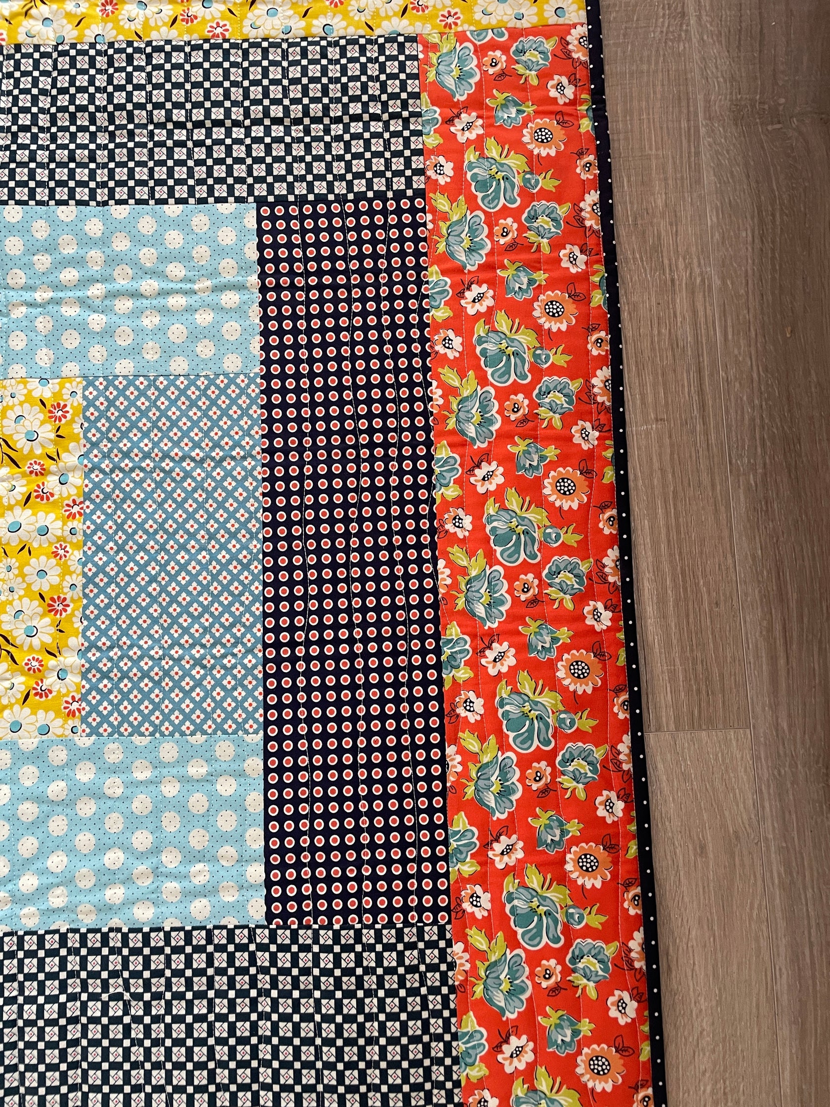 Gender Neutral Baby Quilt, Handmade Baby Quilt, Modern Patchwork Baby ...